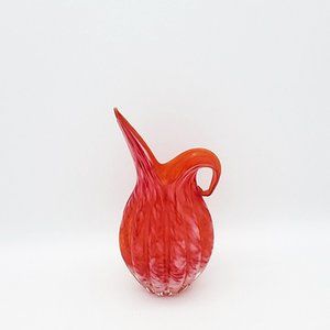 Lefton | Accents | Vintage Vase Lefton Redorange White Swirl Mcm | Poshmark